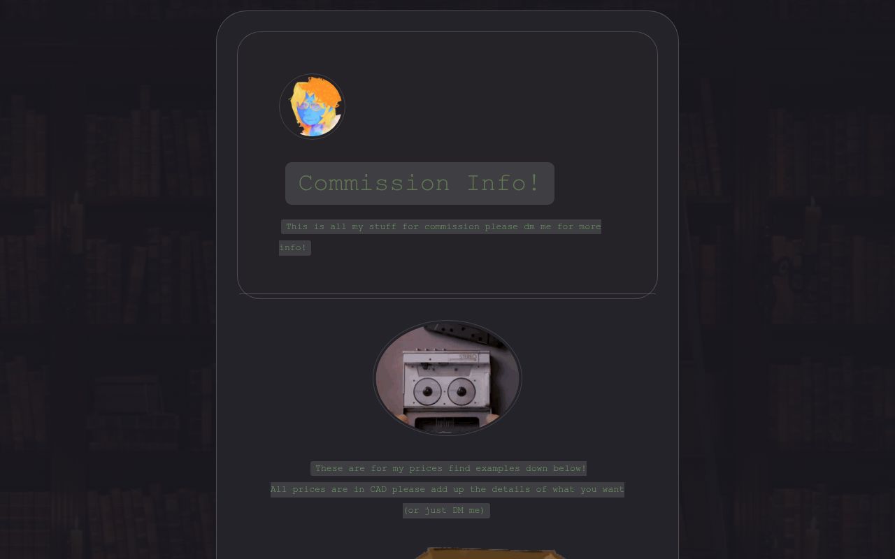 Commission Card
